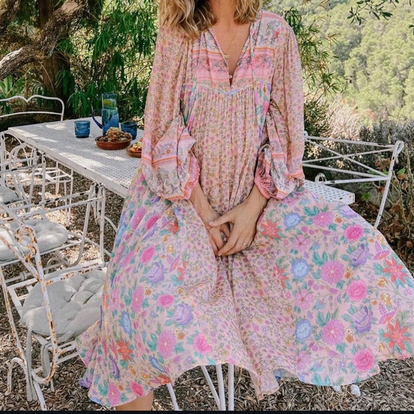 Spell | Dresses | Spell Mossy Patchwork Dress In Spring Garden | Poshmark